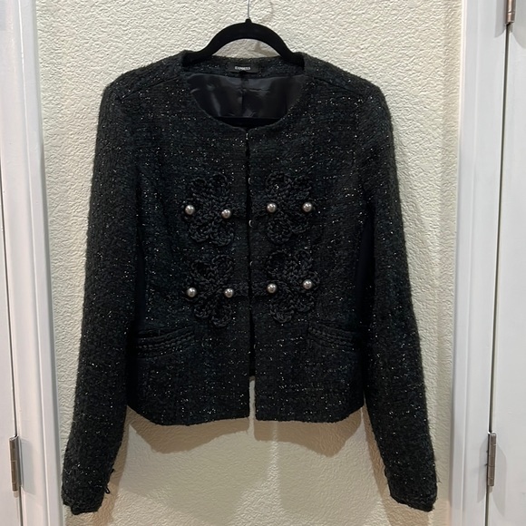 Express | Jackets & Coats | Express Black Dress Blazer With Hook Front ...
